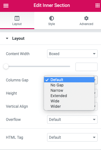 How to customize the default Elementor Column Gap presets - AnalogWP