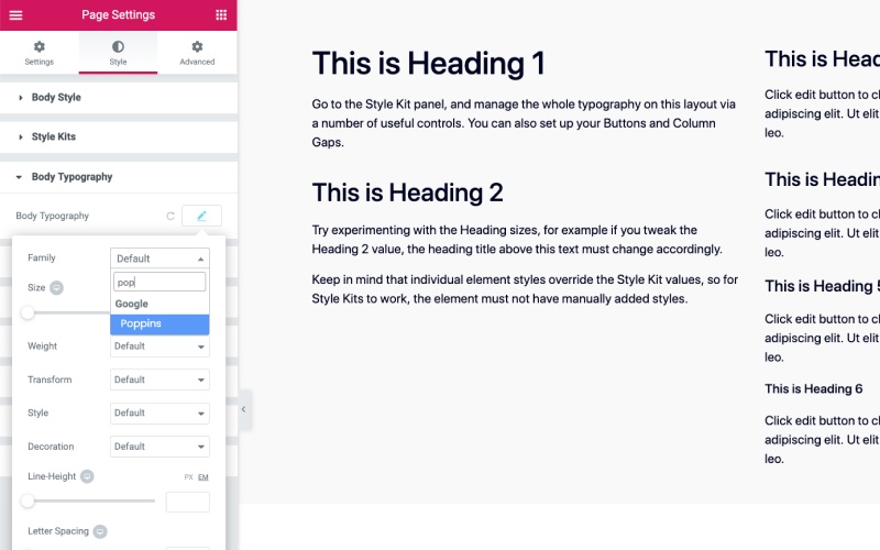 How to globally manage typography in Elementor Hello Theme - AnalogWP