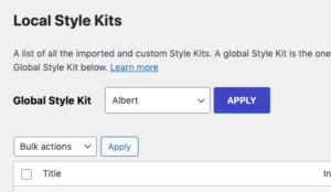 Style Kits Docs - How to define a Global Style Kit for your website