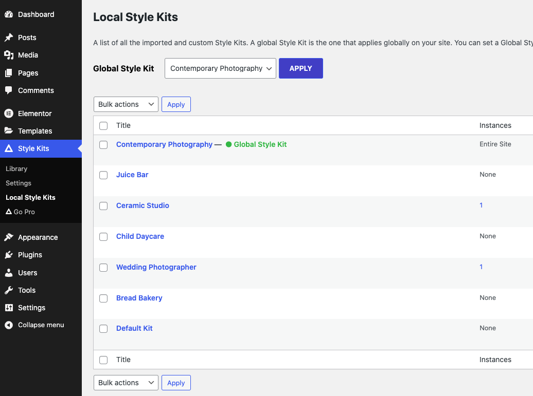 How to use multiple Kits in your Elementor website